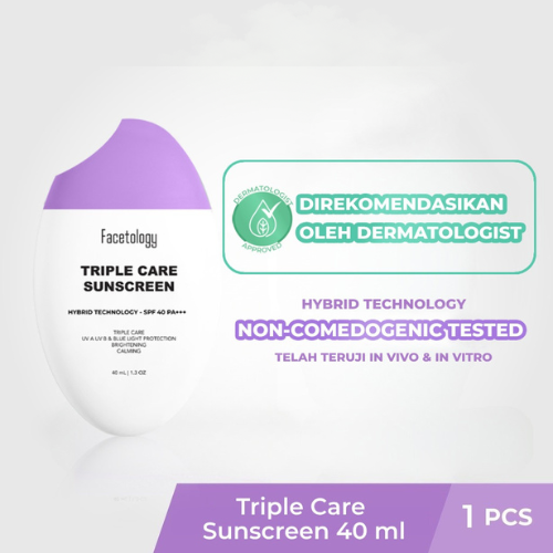 Sunscreen Facetology Triple Care SPF 40 PA+++ 40ML - Facetology New Era ...
